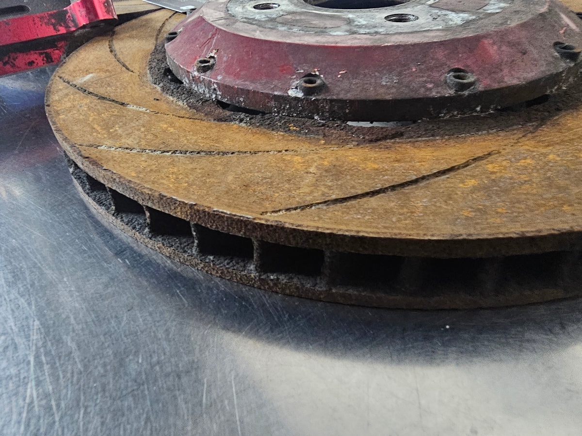 AP Big Front Brake Caliper Brackets with Bells and Rotors for Ford Foc ...